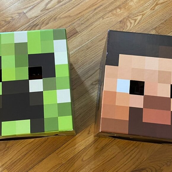 Other | Minecraft Cardboard Heads And Party Decorations | Poshmark